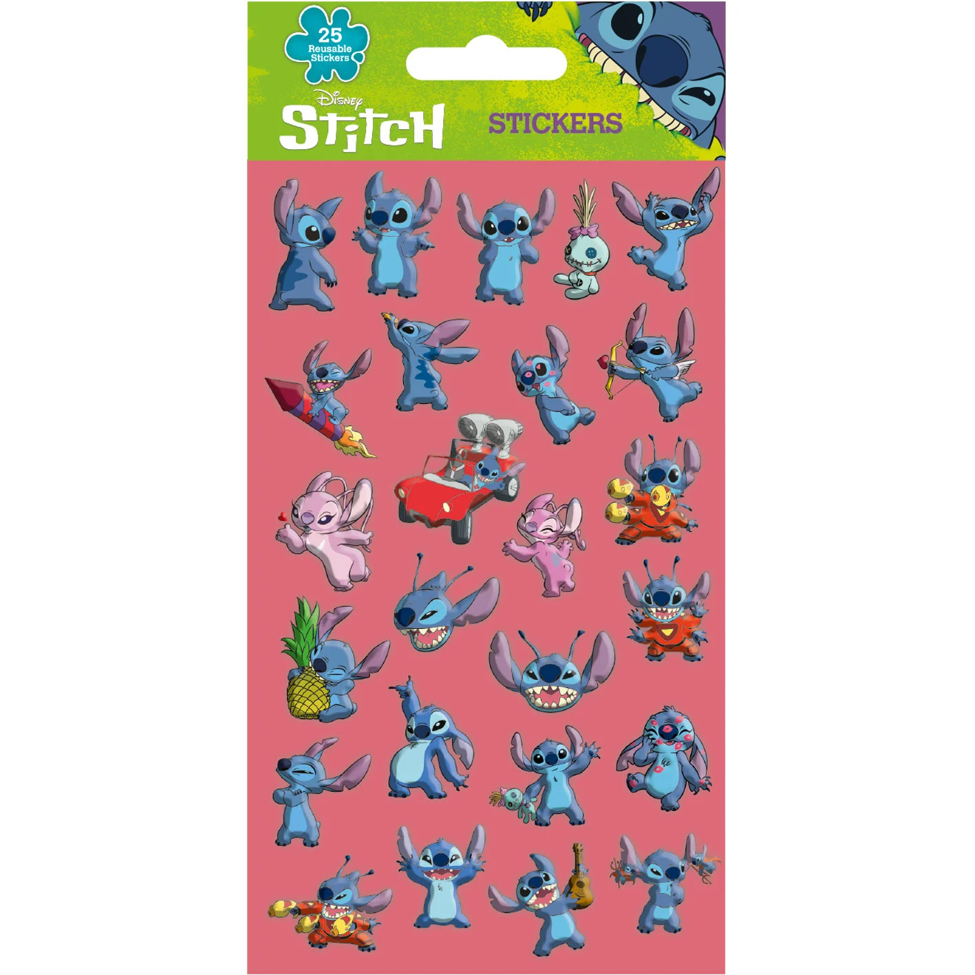 Lilo & Stitch (Stitch & Angel) 25Pc Reusable Puffy Stickers – PCMerch